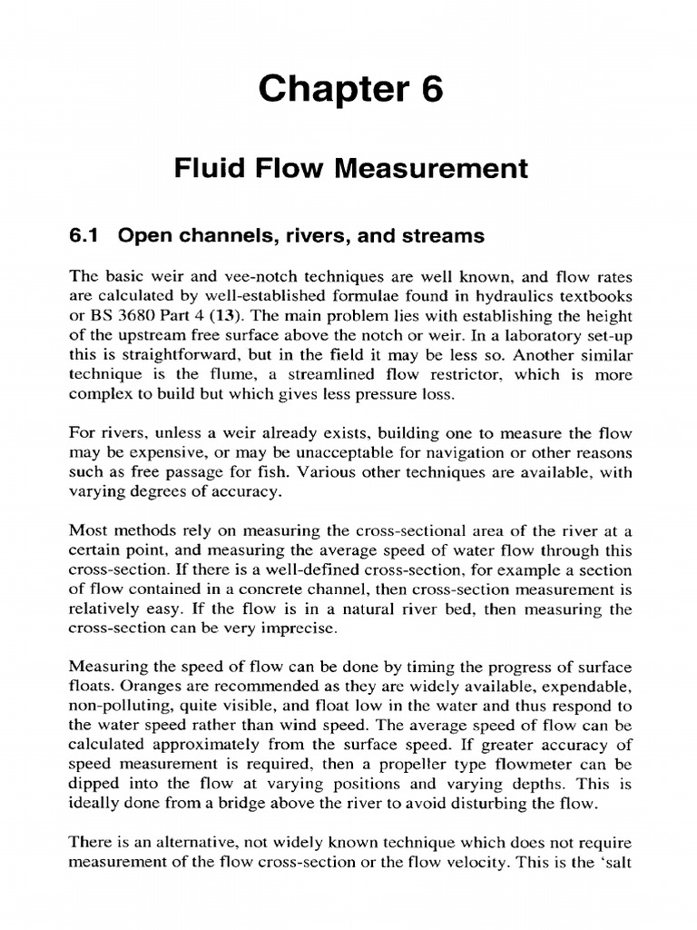 Fluid Flow Measurement PDF | PDF | Flow Measurement | Pump