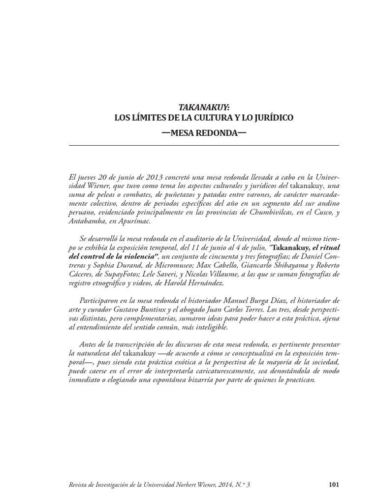 Hernandez Tras El Rastro Yawar Mayu Final | PDF | Derecho penal | Violencia