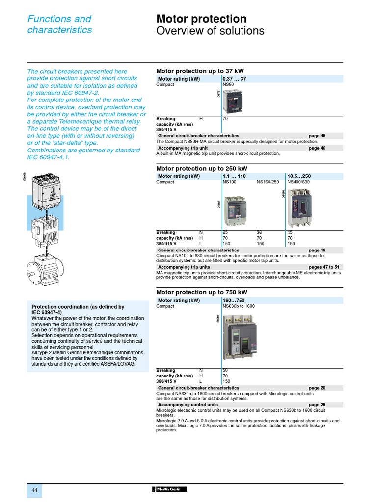 Overview of Solutions: Motor Protection | PDF | Relay | Components