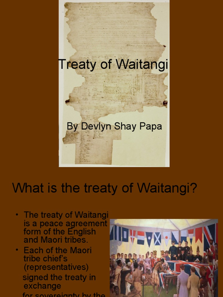 Treaty of Waitangi: by Devlyn Shay Papa | PDF | Māori People ...