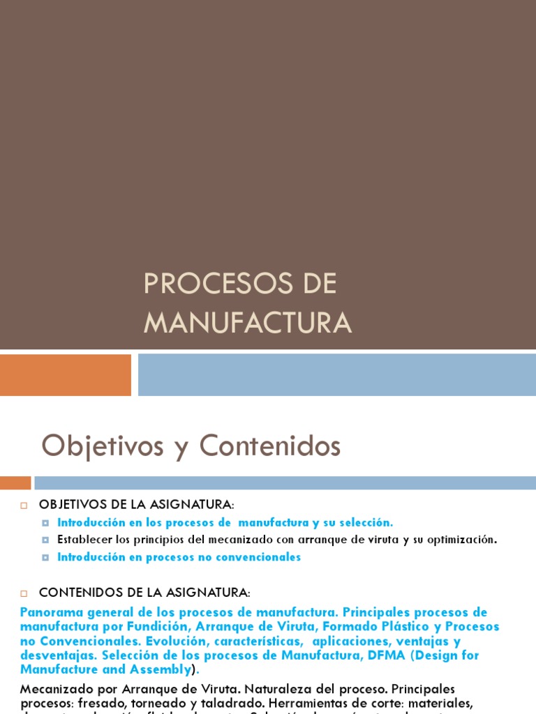 Selección Del Proceso de Manufactura | Descargar gratis PDF | Mecanizado | Perforar
