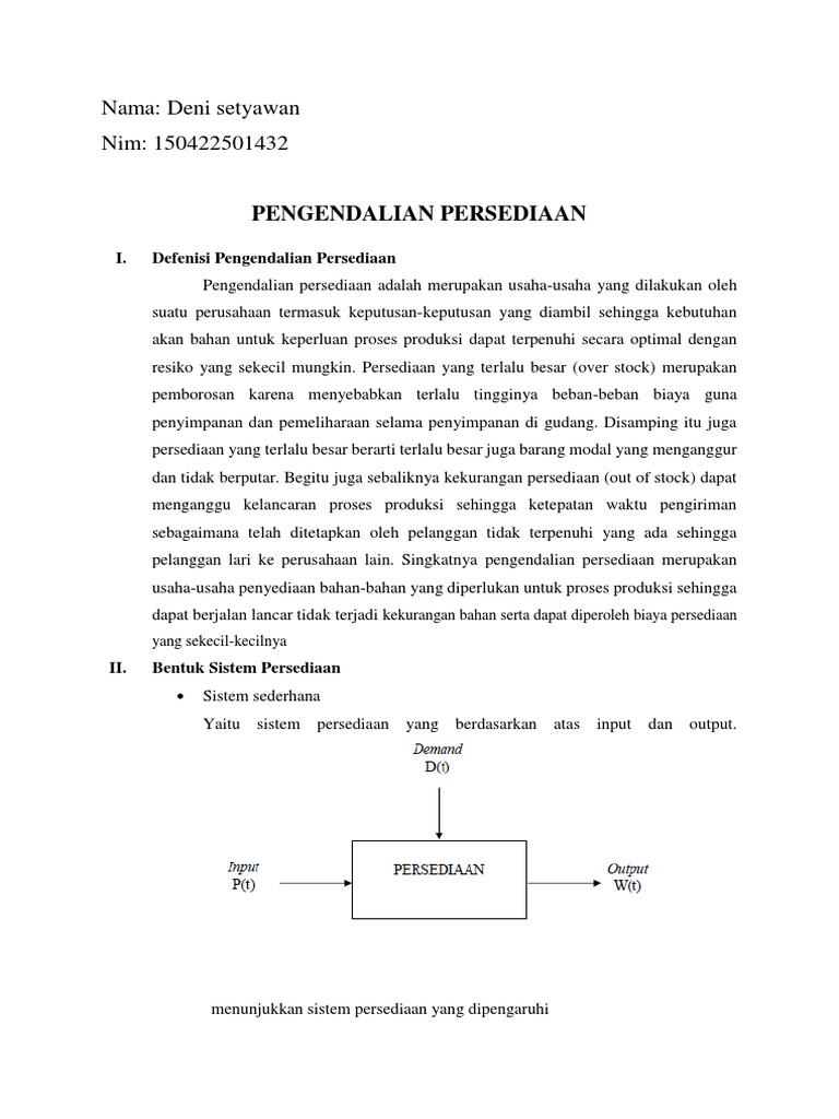 Pengendalian Persediaan | PDF