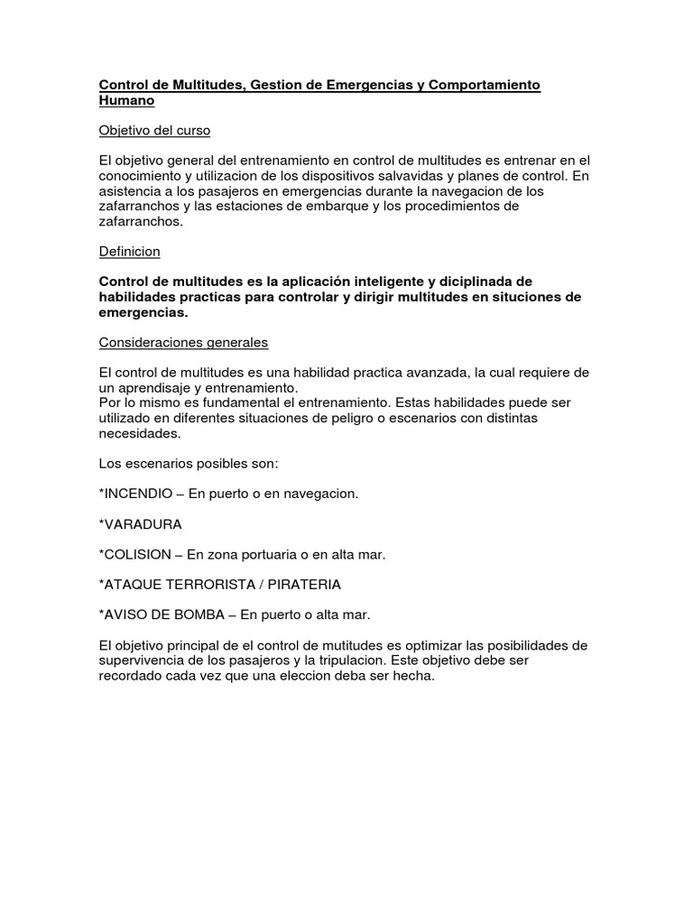 Control de Multitudes PDF | PDF | Barcos | Transporte