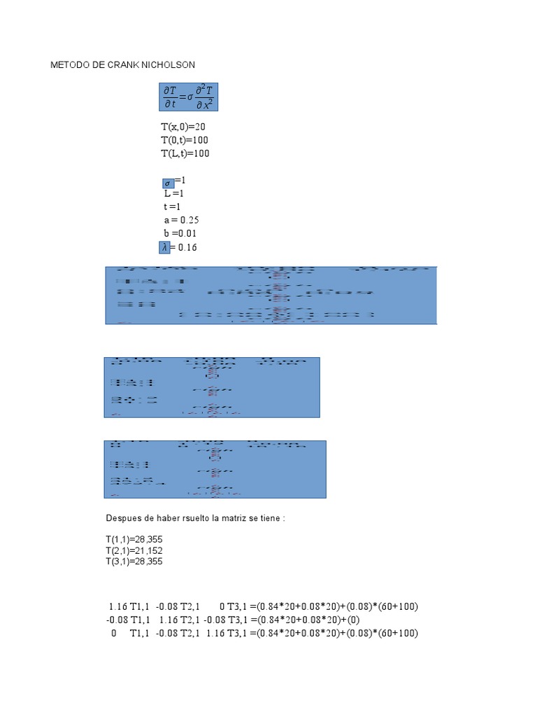 Matriz Crank Nicholson | PDF