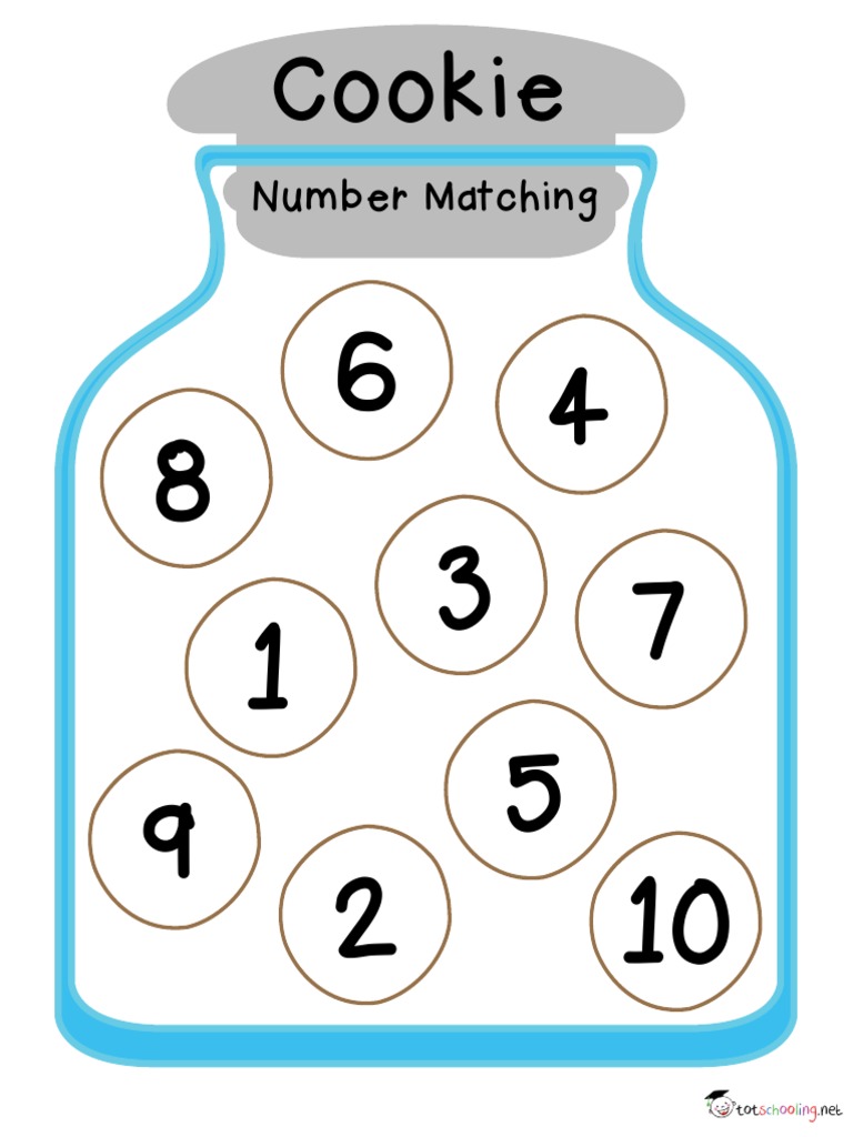Cookie Number Matching Worksheet | PDF