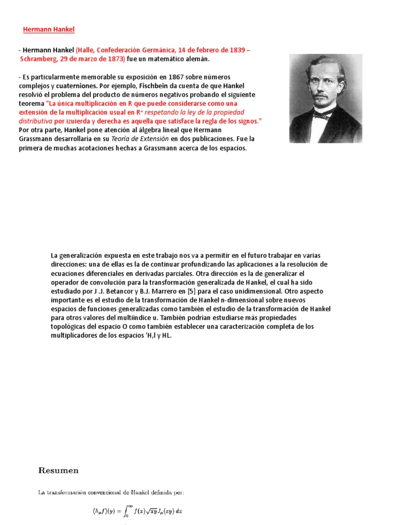 Exposición Sobre Hankel | PDF