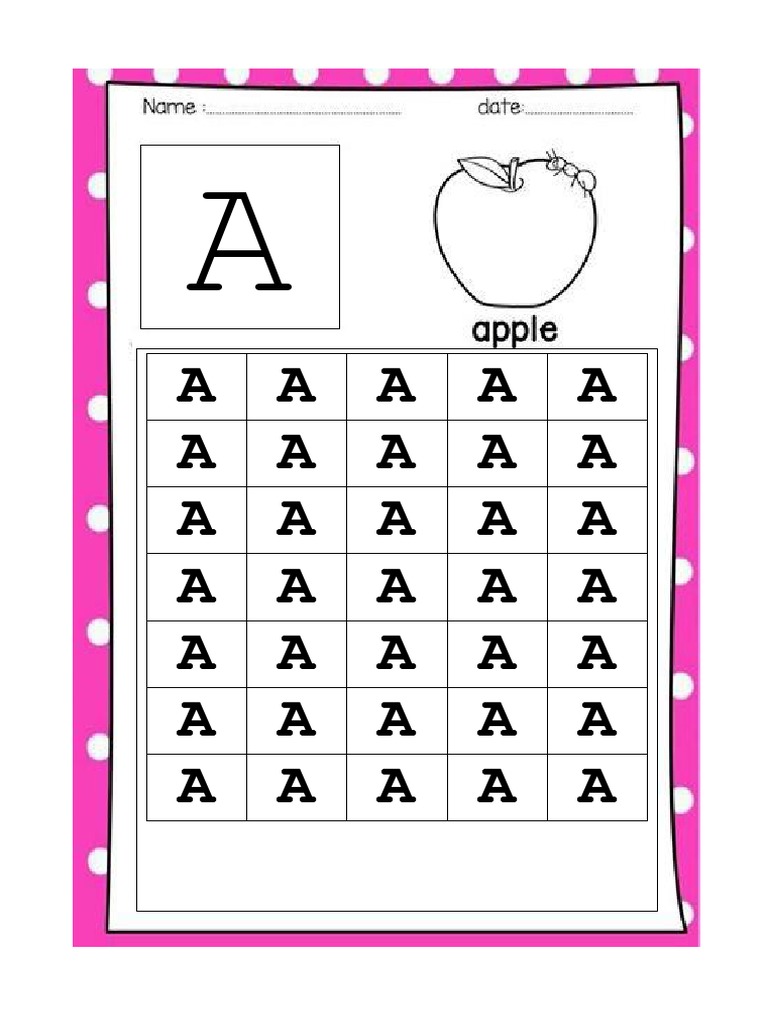 Repeated Letters Pattern Document | PDF