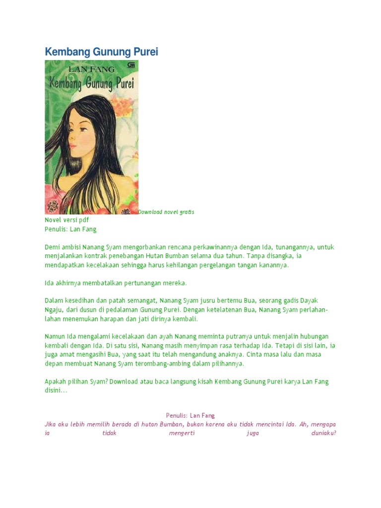 Kembang Gunung Purei | PDF