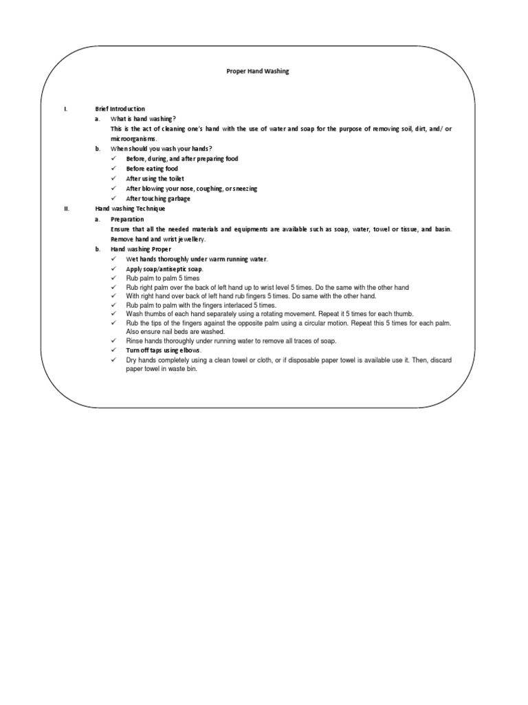 Handwashing English | PDF