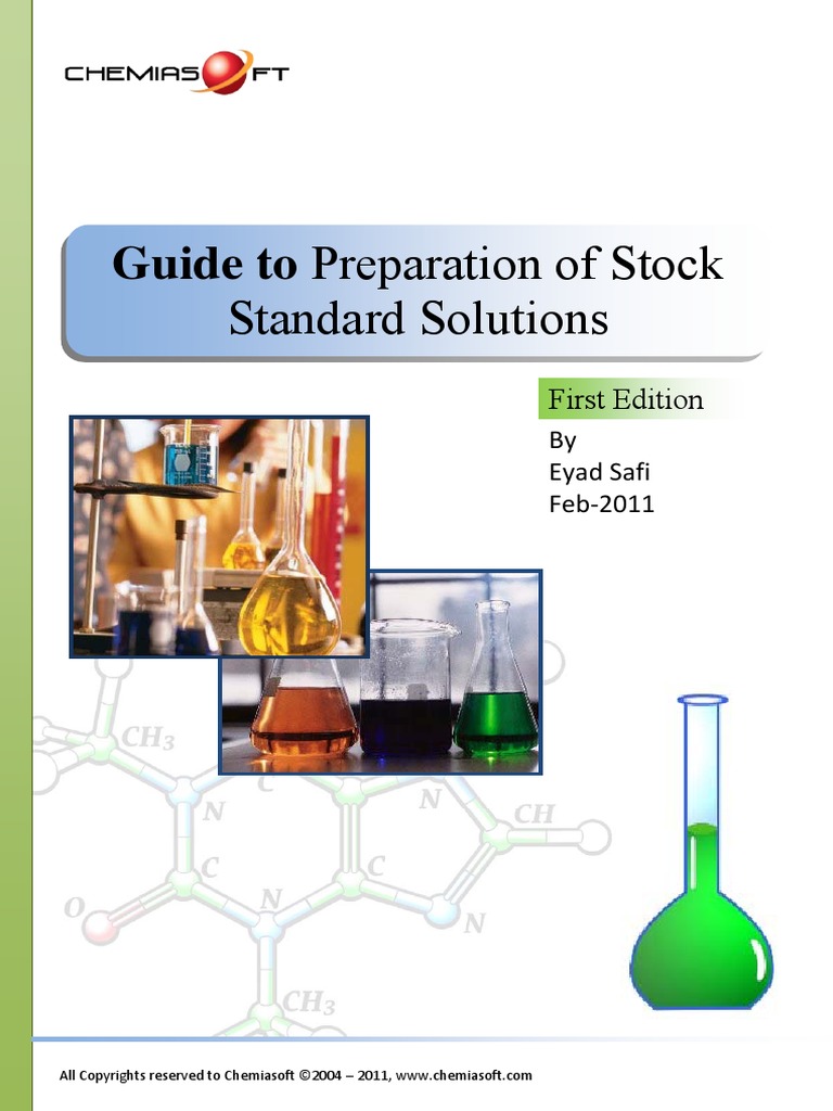 Chemiasoft - Guide To Preparation of Stock Standard Solutions (2011 ...