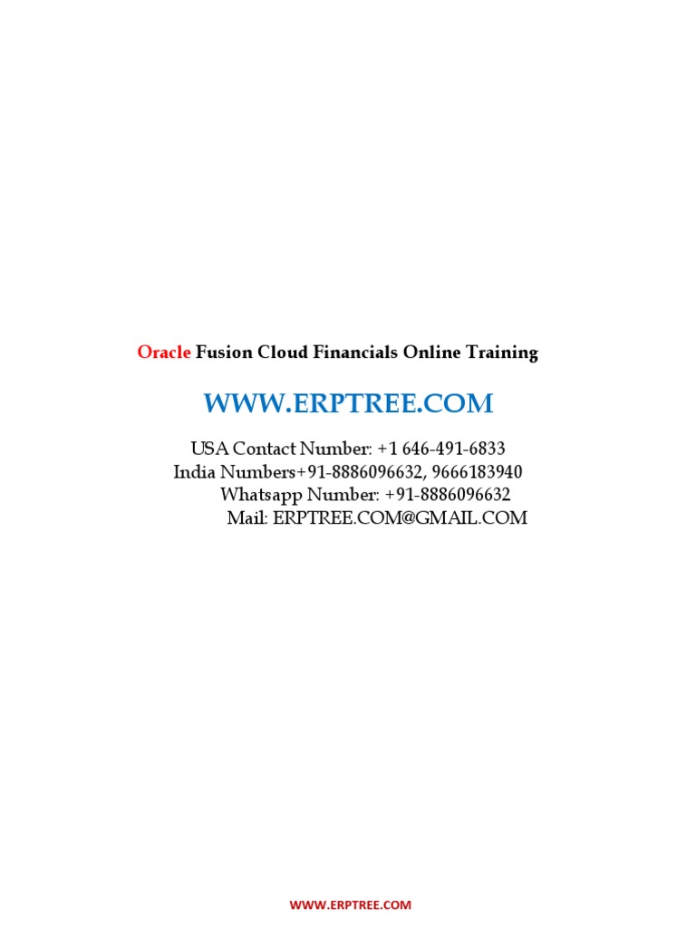 Comprehensive Online Training for Oracle Fusion Cloud Financials ...