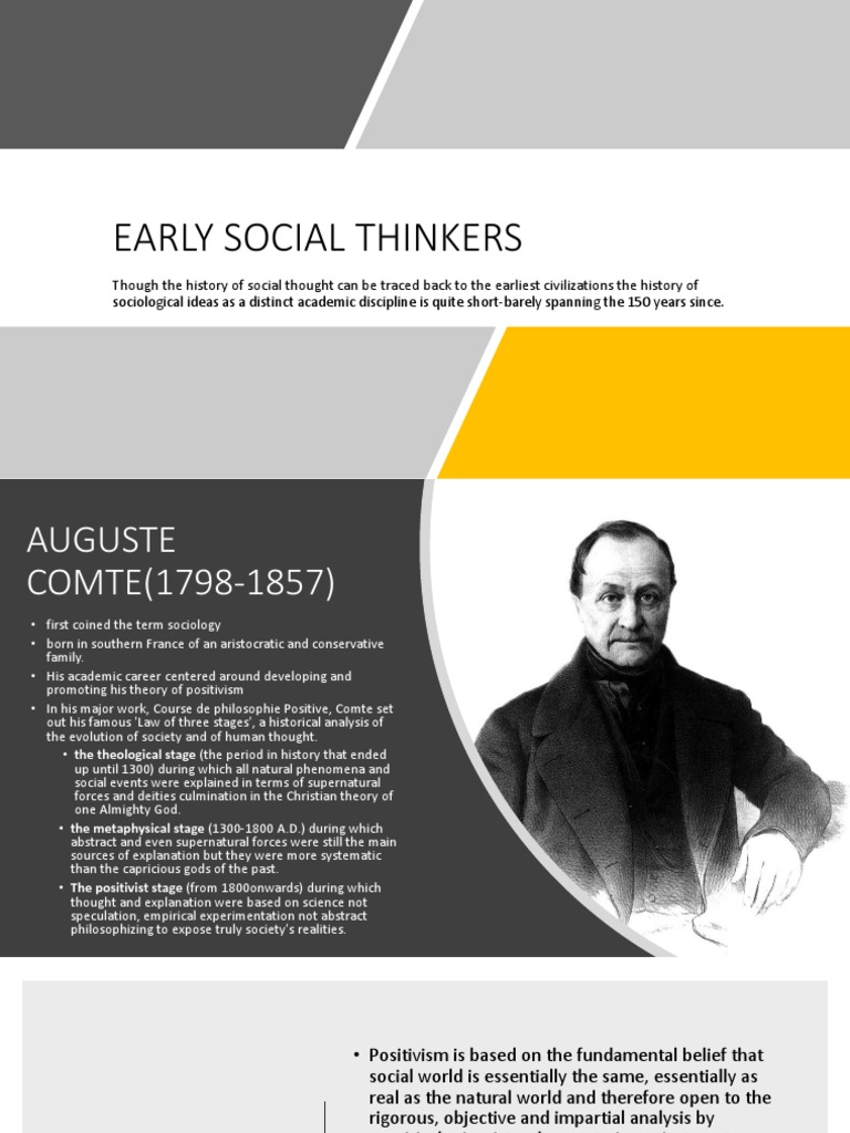 Early Social Thinkers and Theoretical Perspectives | PDF | Positivism ...