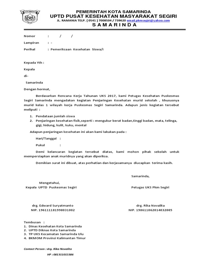 Surat Undangan Penjaringan&Dokcil | PDF