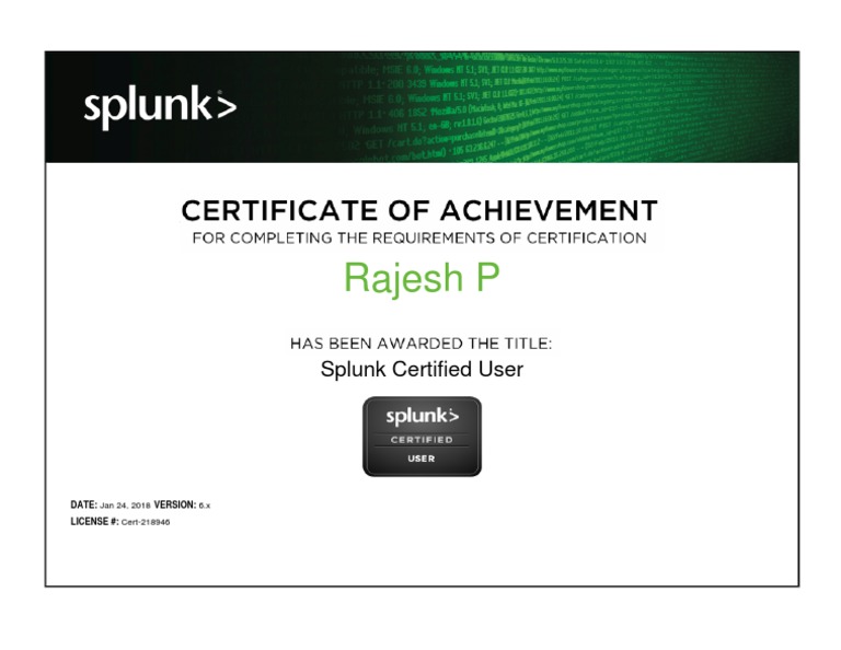 Splunk Certification | PDF | Computing And Information Technology ...