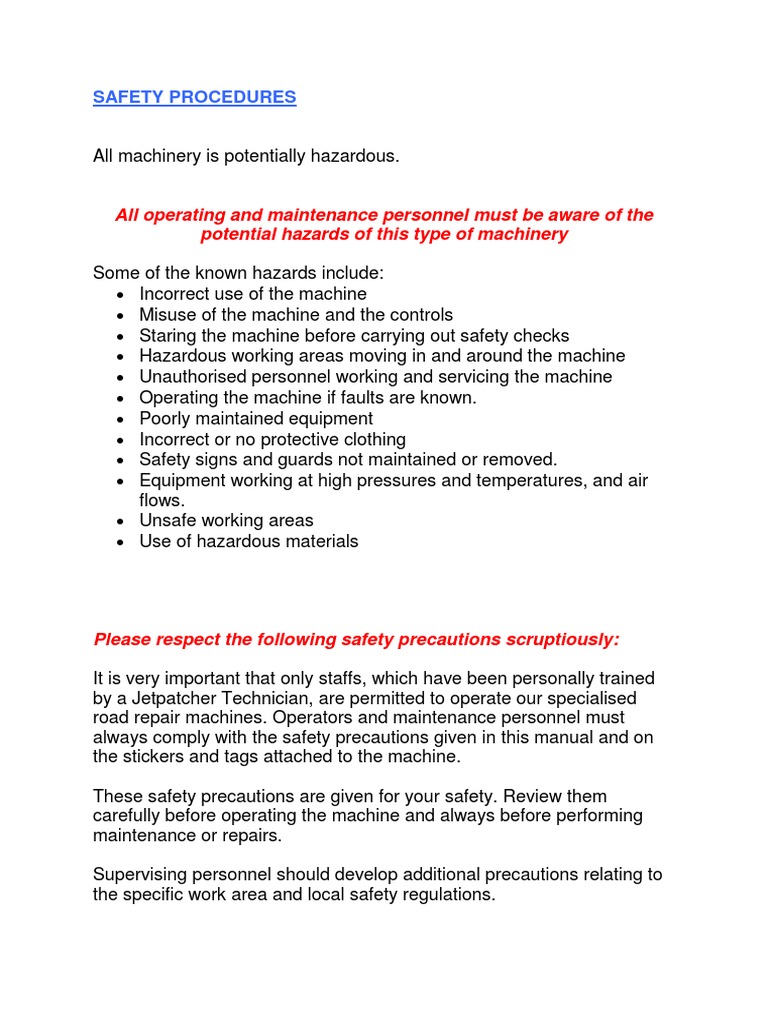 1.2. Safety Procedures | PDF | Safety | Personal Protective Equipment