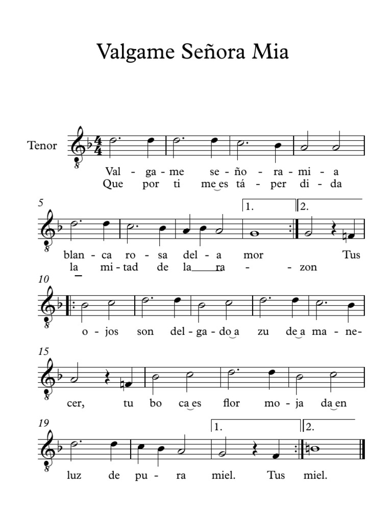 Valgame Señora Mia | PDF
