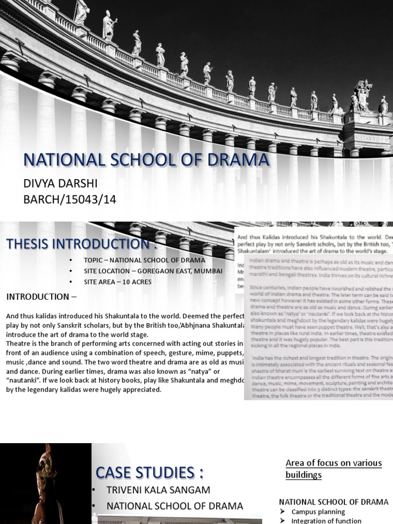 National School of Drama: Divya Darshi BARCH/15043/14 | PDF | Basement | Classroom