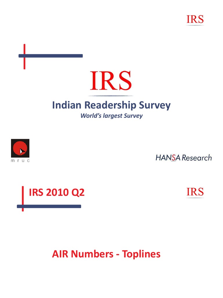 IRS Readership Survey 2010 | PDF