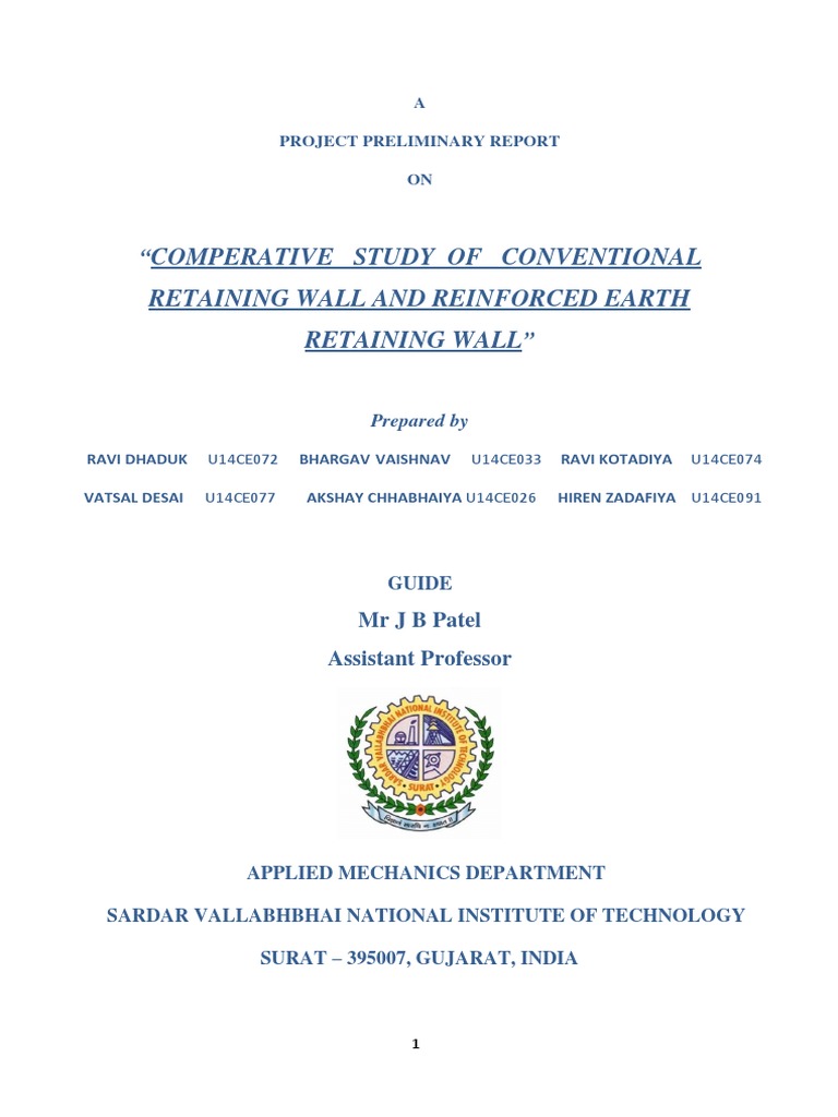 Comparative Study of Reinforced Earth Retaining Wall and Conventional ...