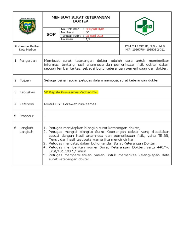 Sop Membuat Sks | PDF