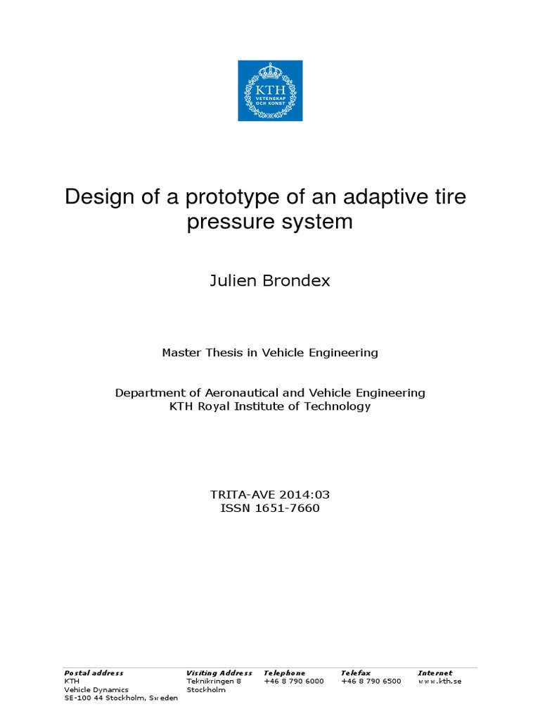 2014 - These - Design of A Prototype of An Adaptive Tire Pressure ...