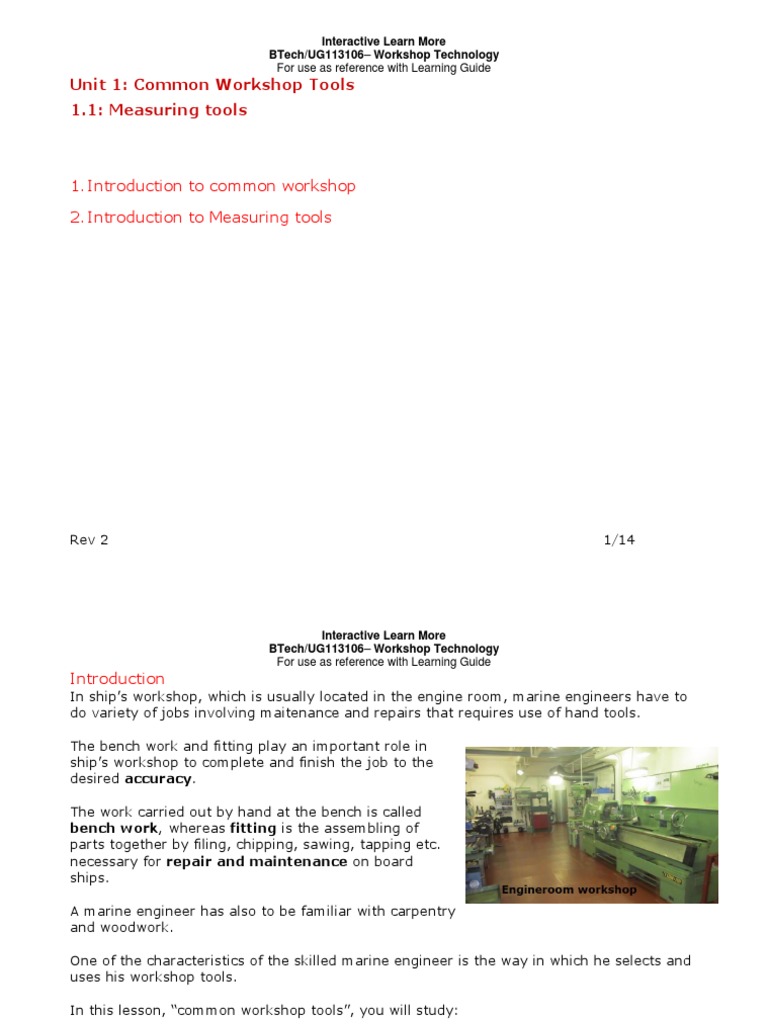 Meauring Tools | PDF | Tools | Manufactured Goods