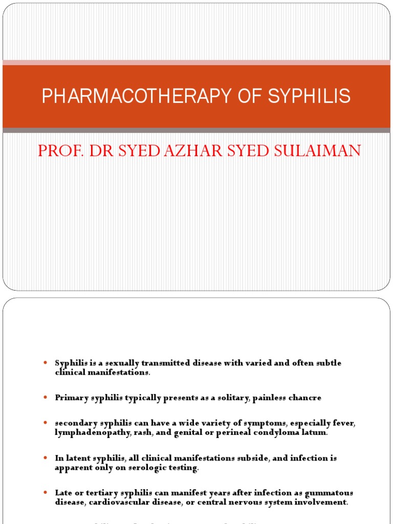 Tertiary Syphilis: Symptoms and Treatment | PDF | Penicillin | Medicine