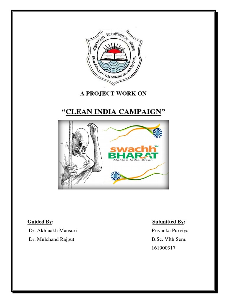 Clean India Campaign Project Overview | PDF | Waste Management | Hygiene