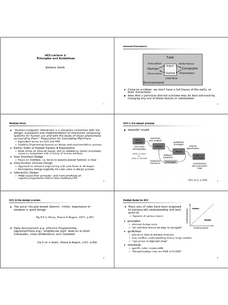 HCI Principles and Guidelines PDF | PDF | Human–Computer Interaction ...