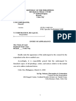 Sample Formal Entry of Appearance - People v. X | PDF