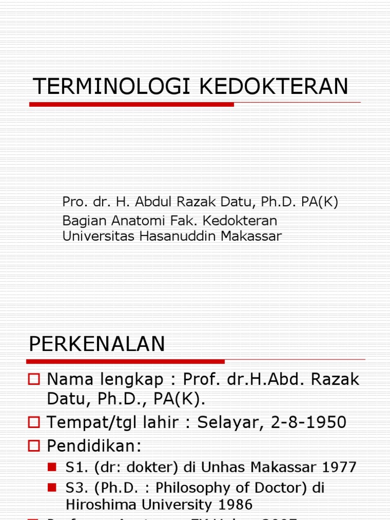 Panduan Terminologi Kedokteran Dasar | PDF
