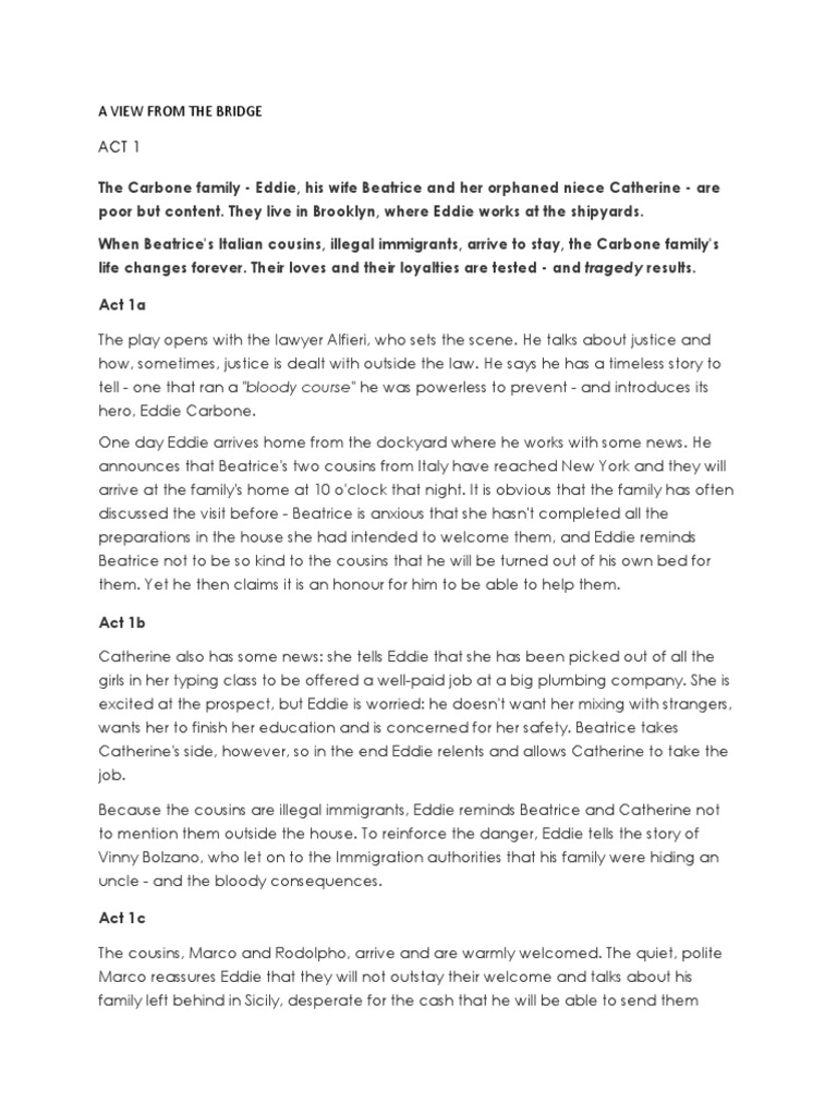 A View From The Bridge | PDF