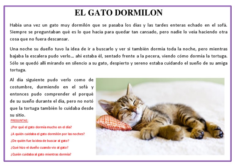 El Gato Dormilon Pdf