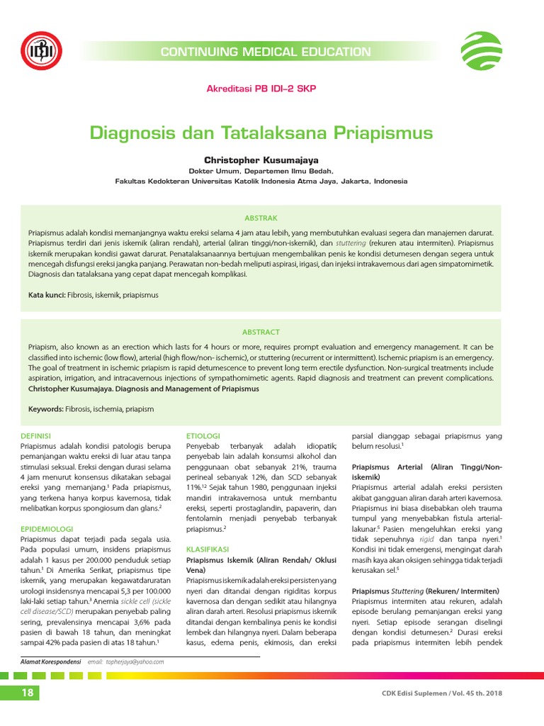 07 - Edisi Suplemen-1 18 - Diagnosis Dan Tatalaksana Priapismus | PDF