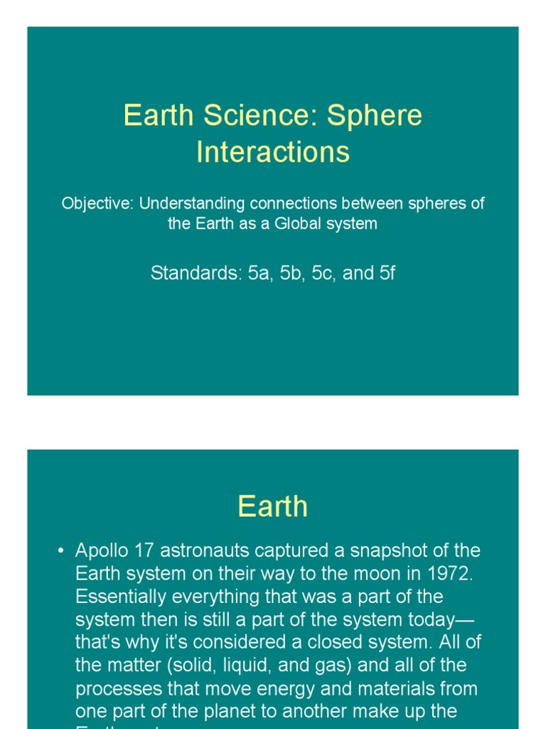 Sphere Interaction | PDF | Earth | Water