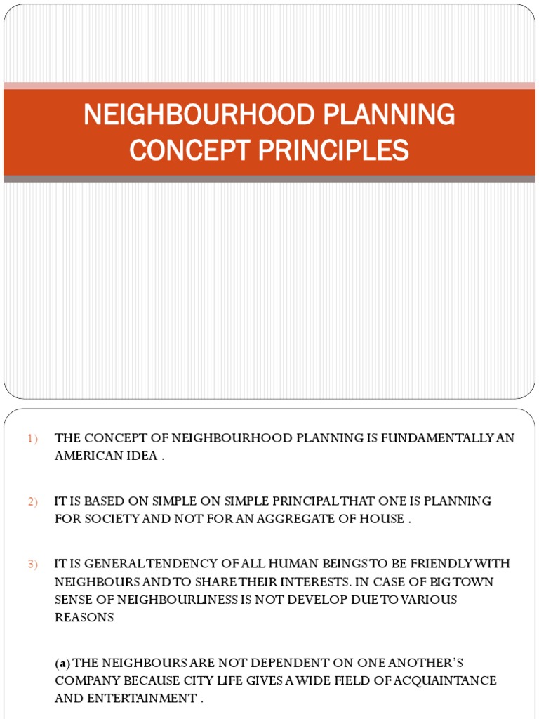 Principles of Neighbourhood Planning | PDF | Transport