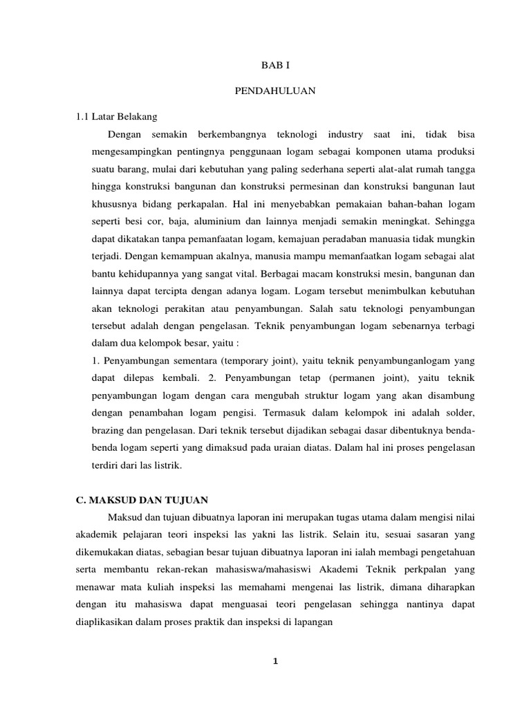 Laporan Praktek Inspeksi Las | PDF