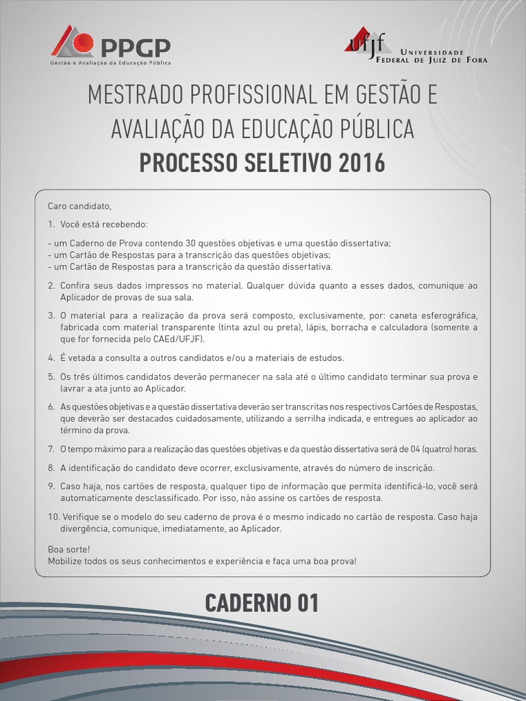 Caed Prova 2016 | PDF | Programa para Avaliação Internacional de ...