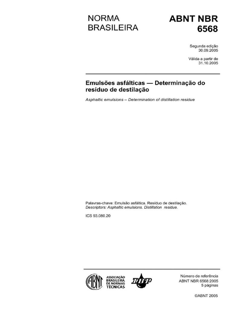 NBR 6568 - Out - 2005 | PDF