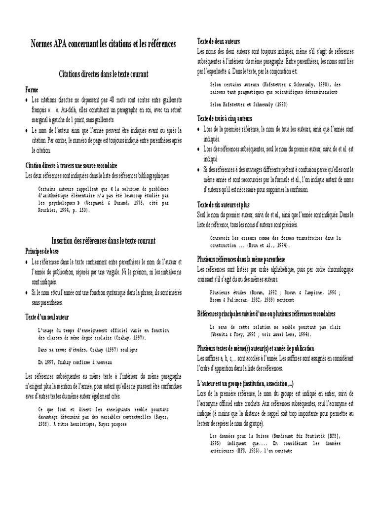 Normes APA PDF | PDF | Guillemet | Traductions