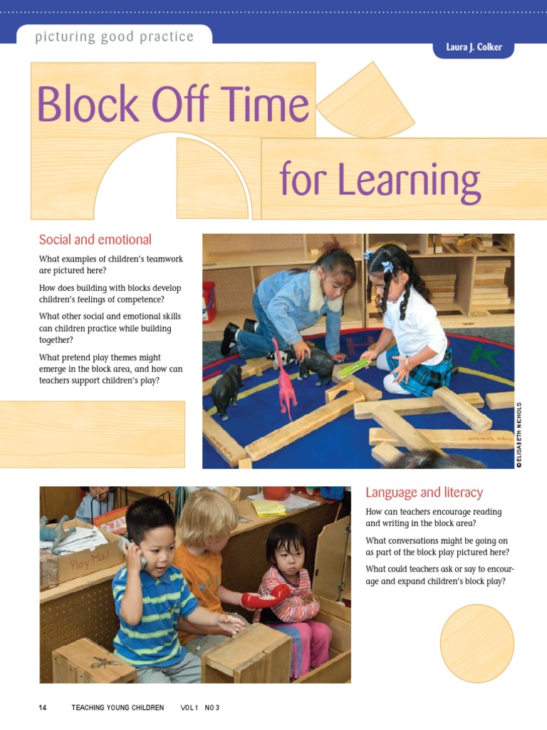 Block Off Time PDF | PDF | Teachers | Learning