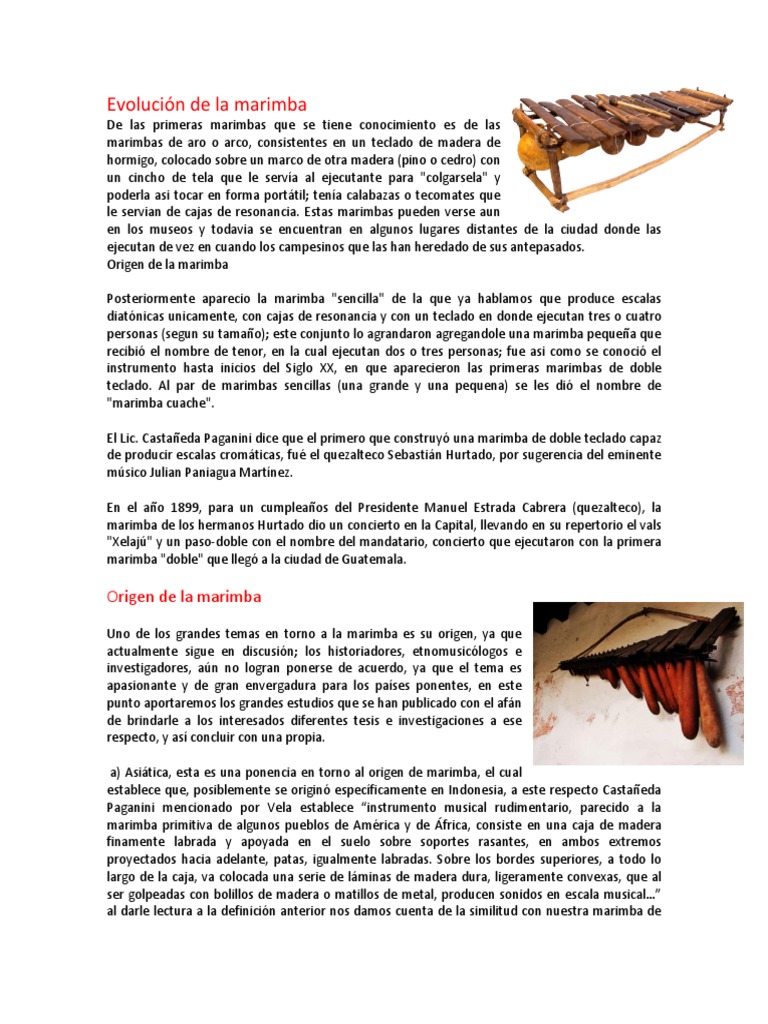 Evolución de La Marimba | Artes escénicas | Entretenimiento (general)