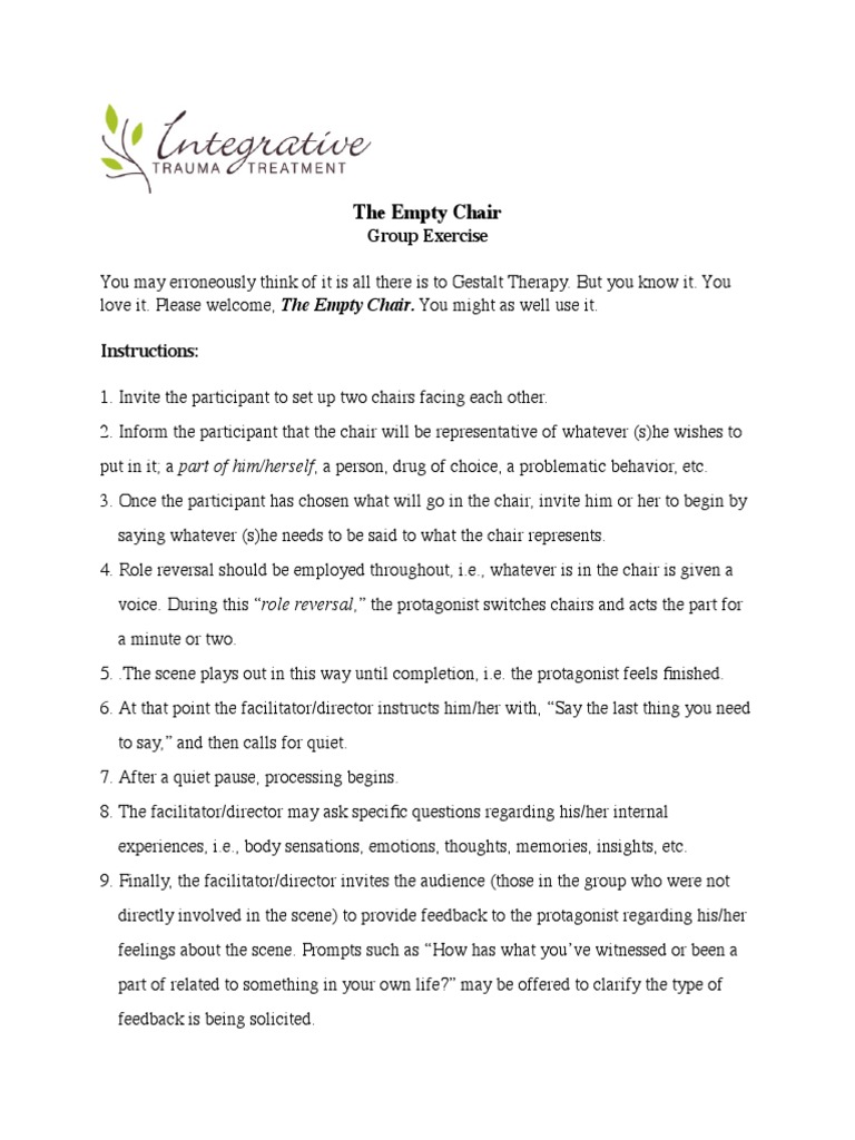 The Empty Chair Technique | PDF