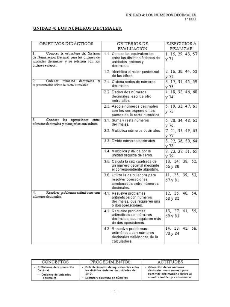 Introducción a los números decimales | PDF | Decimal | División ...