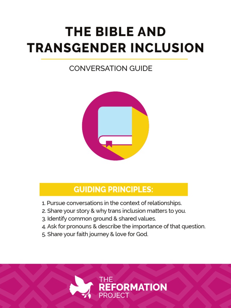 The Bible and Transgender Inclusion: Conversation Guide | Transgender ...