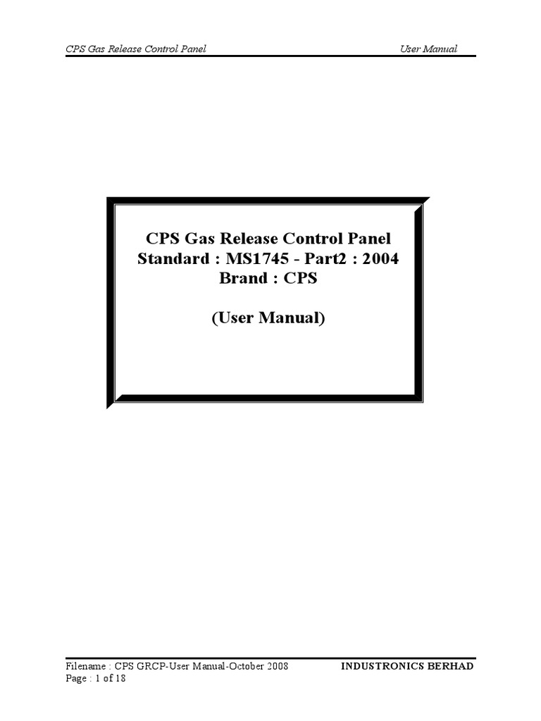 CPS GRCP-User Manual-Oct 2008 | PDF | Battery Charger | Switch