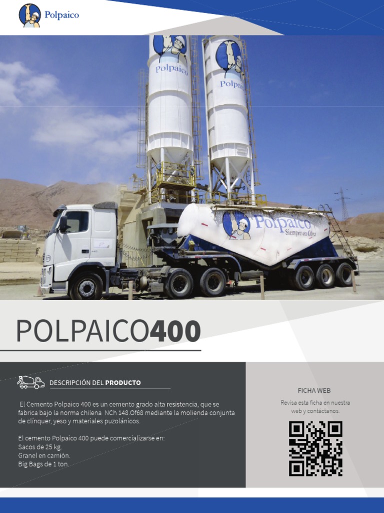 Cemento-Polpaico-400 | Hormigón | Cemento