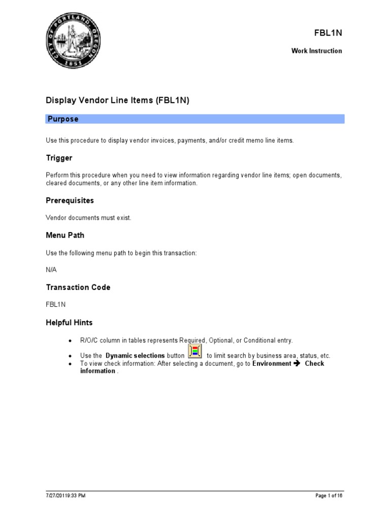 Vendor Line Item Display in SAP FBL1N | PDF | Accounts Payable | Software
