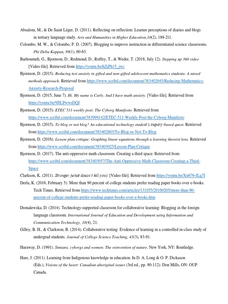 Capstone Project References | PDF | Educational Technology | Change