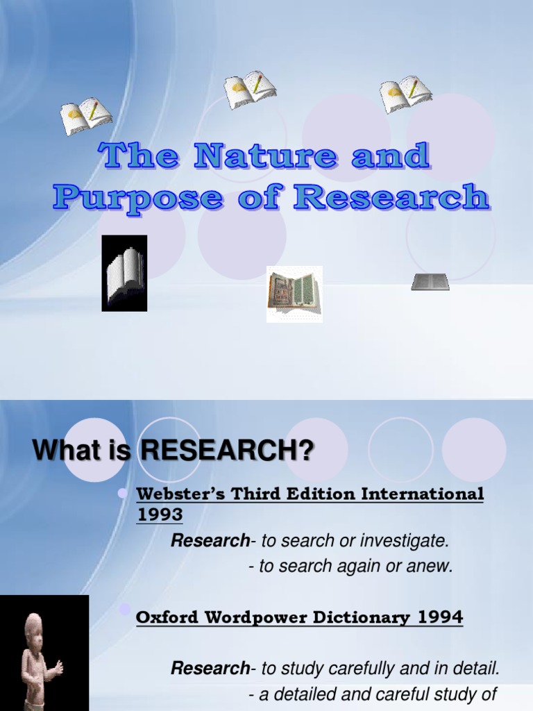 Chapter 1 Nature and Purpose of Research | PDF | Quantitative Research ...
